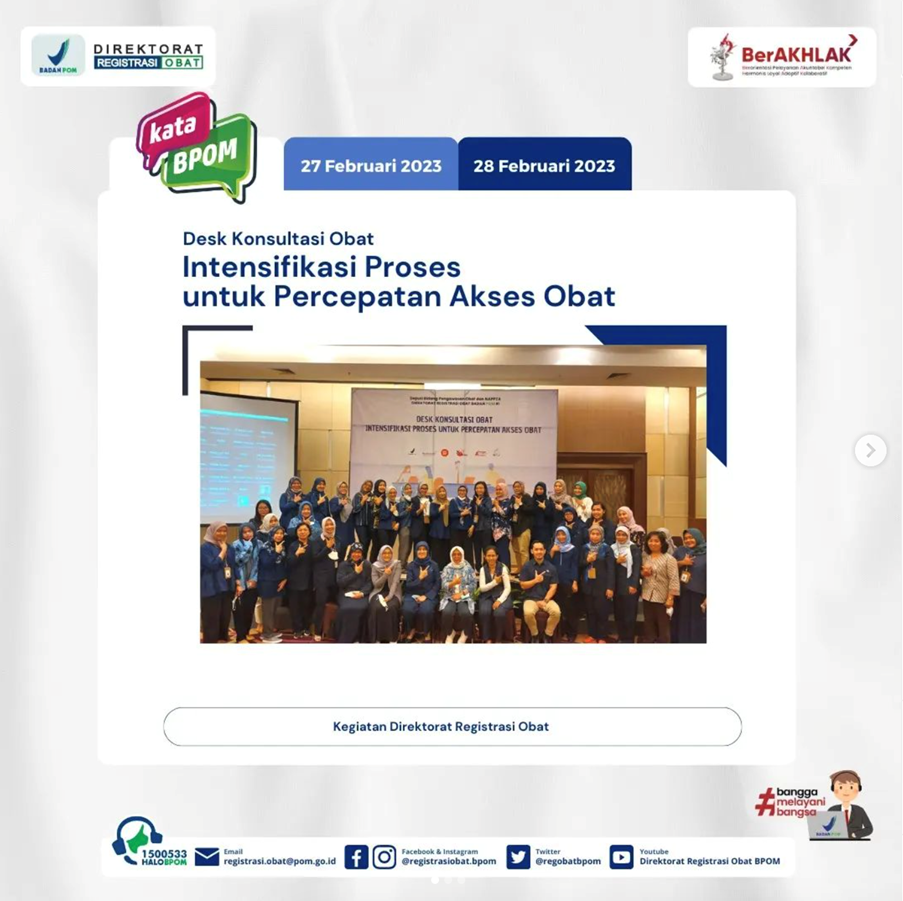 BPOM - Desk Konsultasi Obat: Intensifikasi Proses untuk Percepatan ...